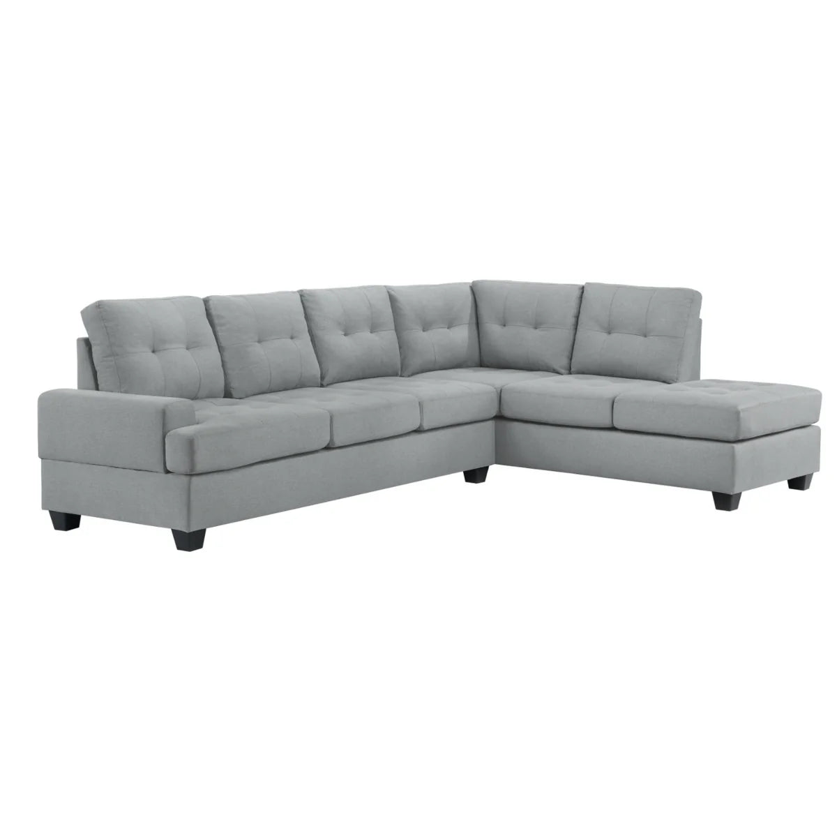 Light Grey Sectional Sofa - 87716 – Furniture Giant