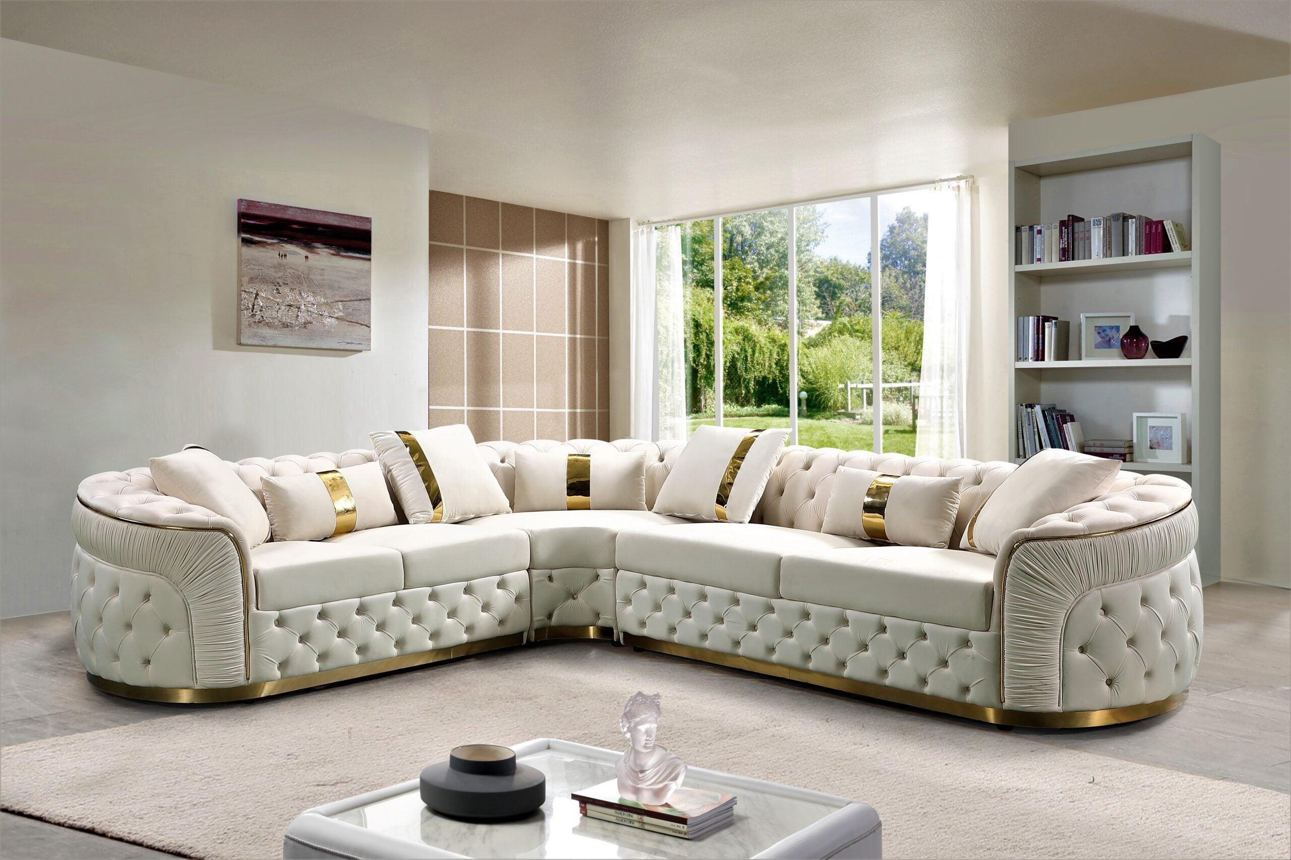 MAXWELL BEIGEG Luxurious Sectional Sofa – Furniture Giant