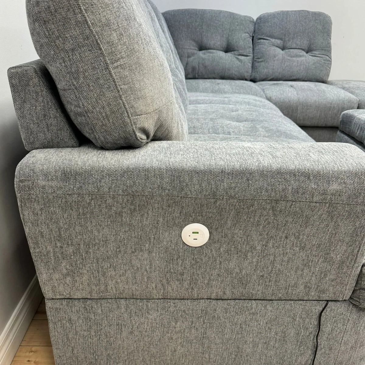 Bena Sectional Sofa with Ottoman - 6363 – Furniture Giant