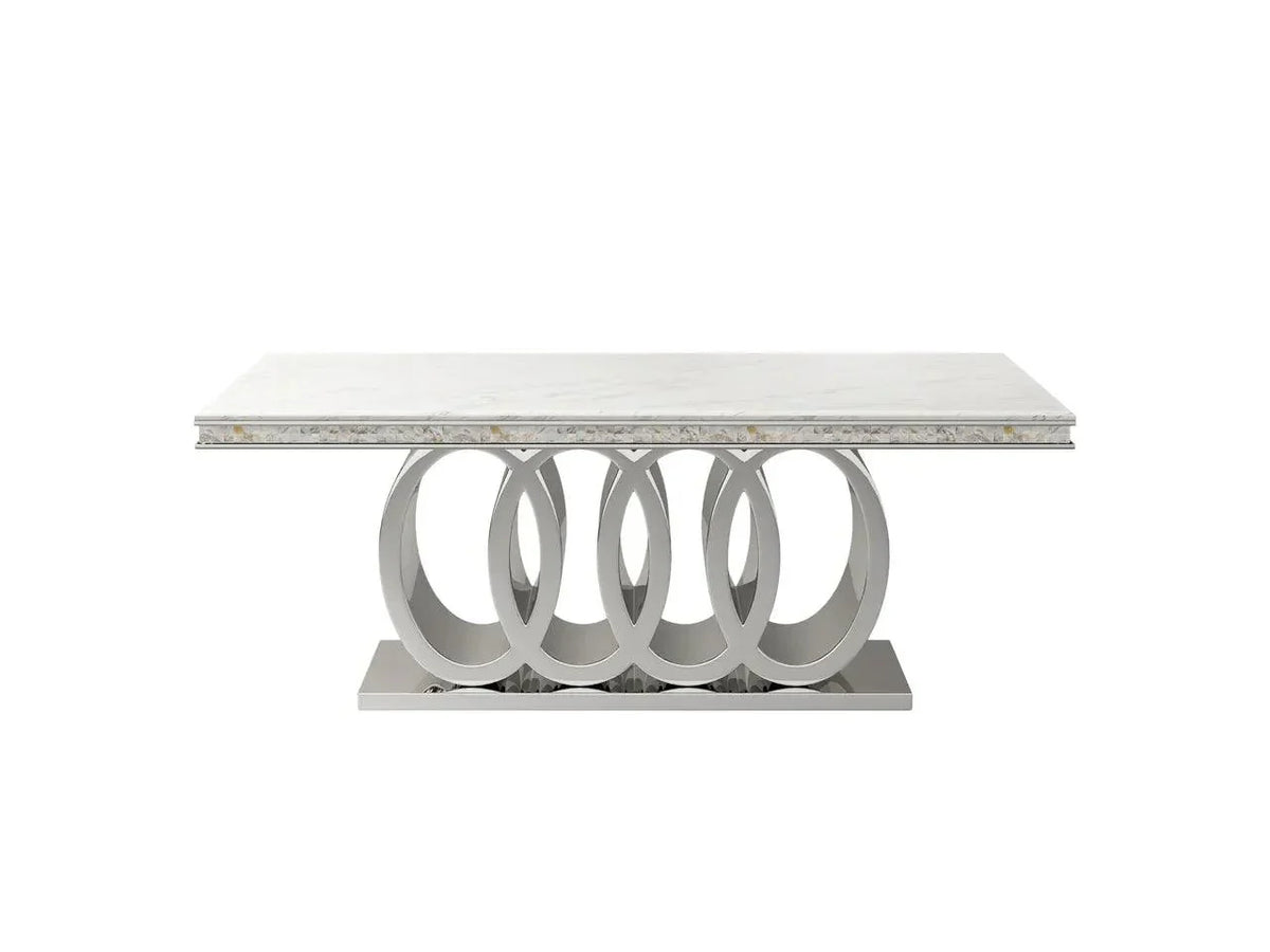 Audi Dining Table & Velvet Dining Chair Set – Furniture Giant