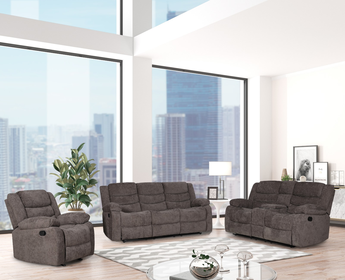 3pcs Manual Recliner Set in Fabric – Furniture Giant